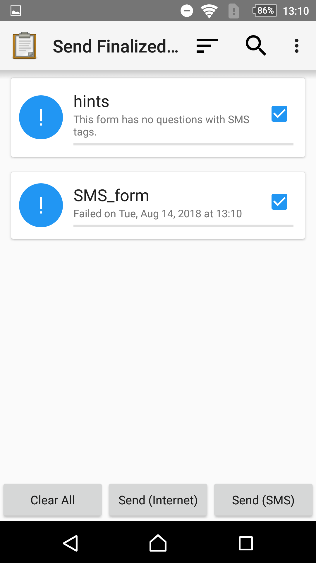 Warning icon look depends on Submission transport settings · Issue #2477 · getodk/collect · GitHub
