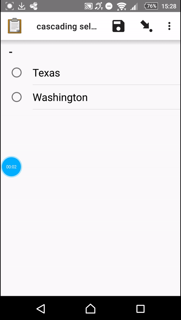 Answer in select one/multi widget is not marked when the user moves back - Android 6.0 · Issue ...