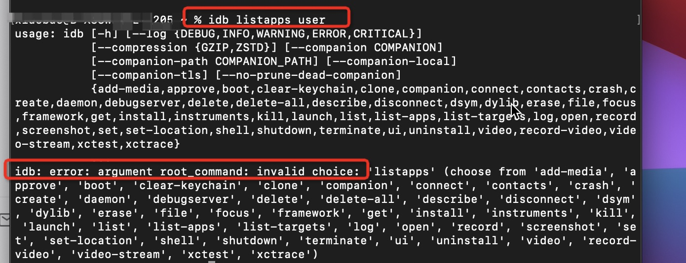 idb: error: argument root_command: invalid choice · Issue #750 · facebook/idb · GitHub