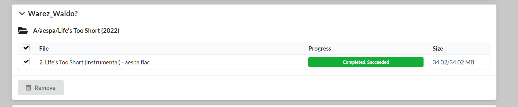 Completed downloads by users with ? in name cannot be cleared from Web ...