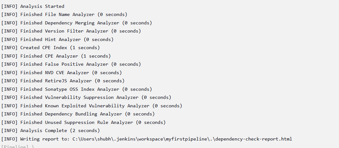 Why Dependency Check Lacking Terminal Information · Issue 5755 · Jeremylongdependencycheck