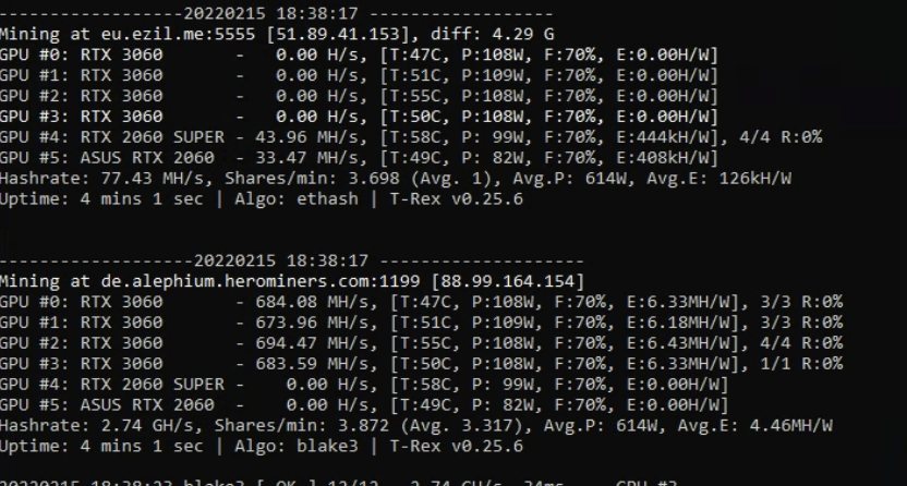 Dual mining eth + alph dual-algo-mode · Issue #1085 · trexminer/T-Rex · GitHub
