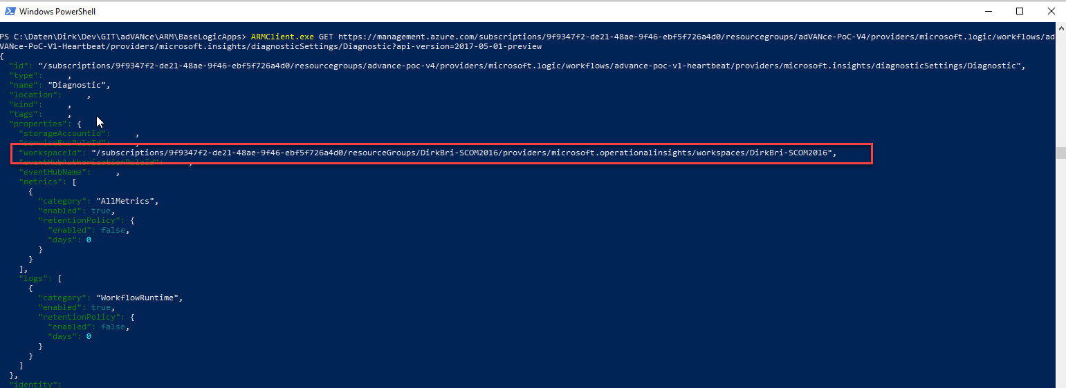 get-azurermdiagnosticsetting does not recognize Diagnostic settings ...