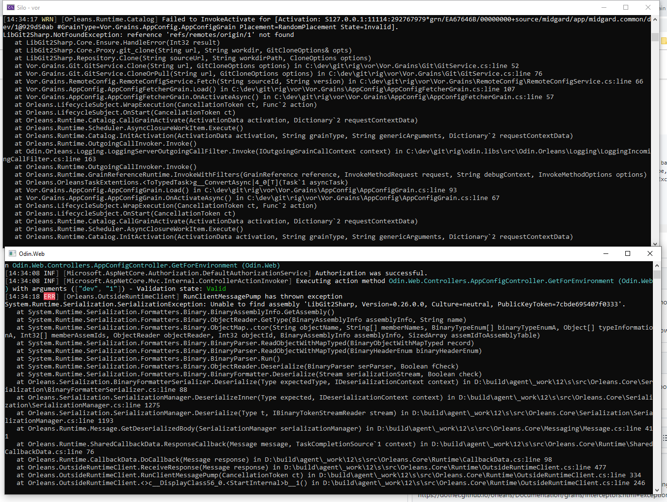 Exception thrown during OnActivateAsync not posted to client? · Issue #4748 · dotnet/orleans ...