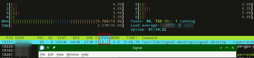 Relatively high CPU usage while typing · Issue #4801 · signalapp/Signal ...