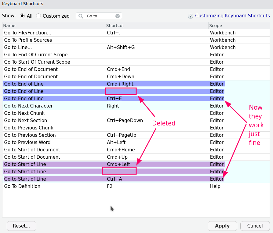 Rstudio ignores alternative keybinding · Issue #13317 · rstudio/rstudio · GitHub