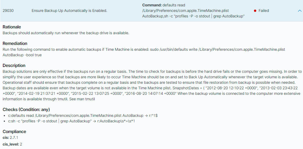 Wazuh 43 Sca Policies Manual Tests Sca Policy For Cis Apple Macos 120 Monterey Benchmark