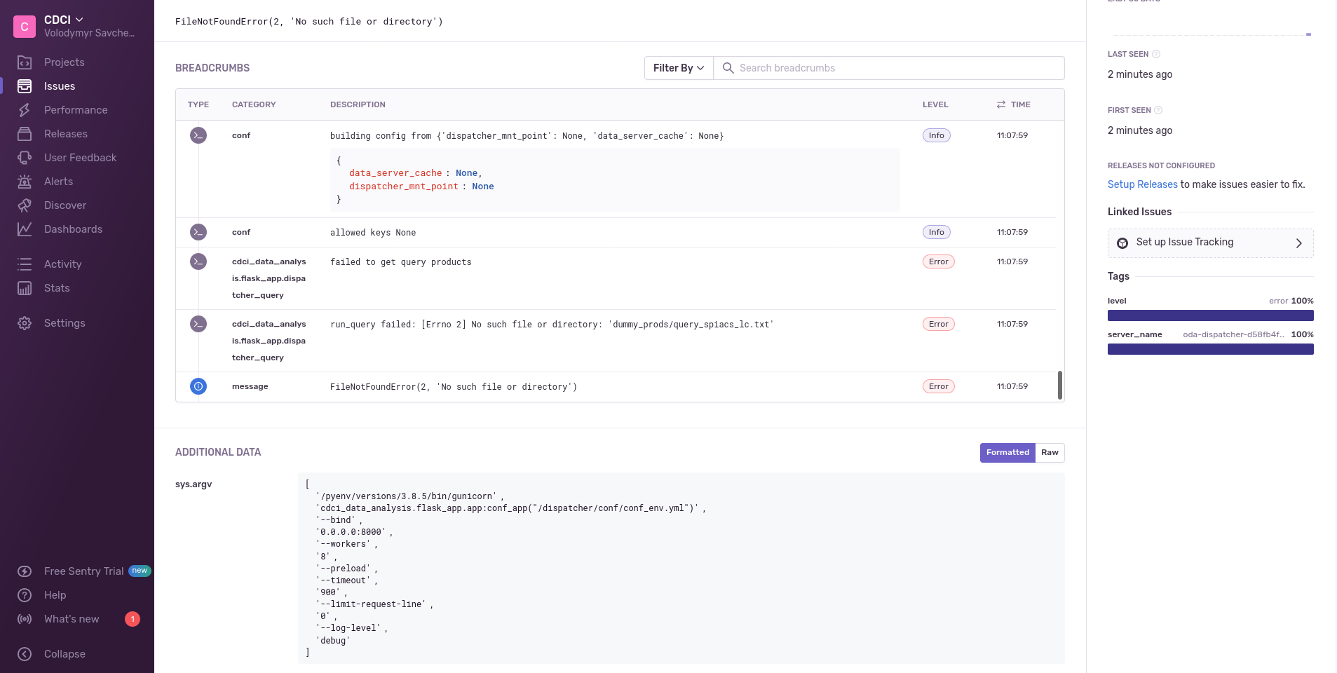 strange error with spiacs in dispatcher · Issue #359 · oda-hub/dispatcher-app · GitHub
