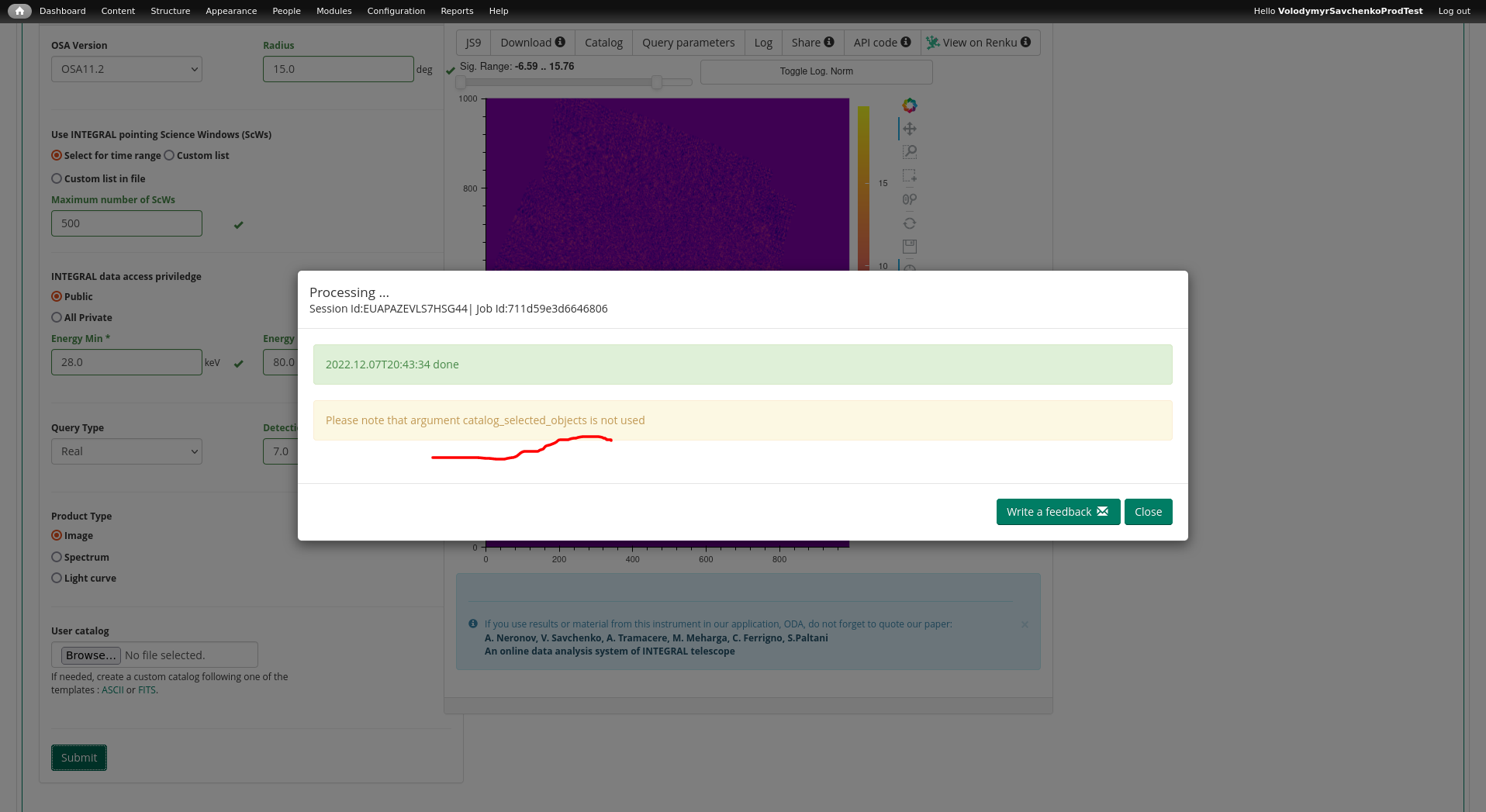 unexpected "argument catalog_selected_objects is not used" · Issue #482 · oda-hub/dispatcher-app ...