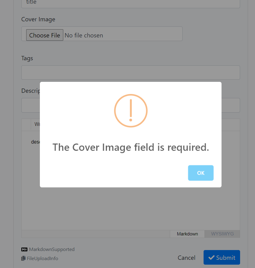 The Cover Image Field Is Required Although It Is Not Marked With An · Issue 4848