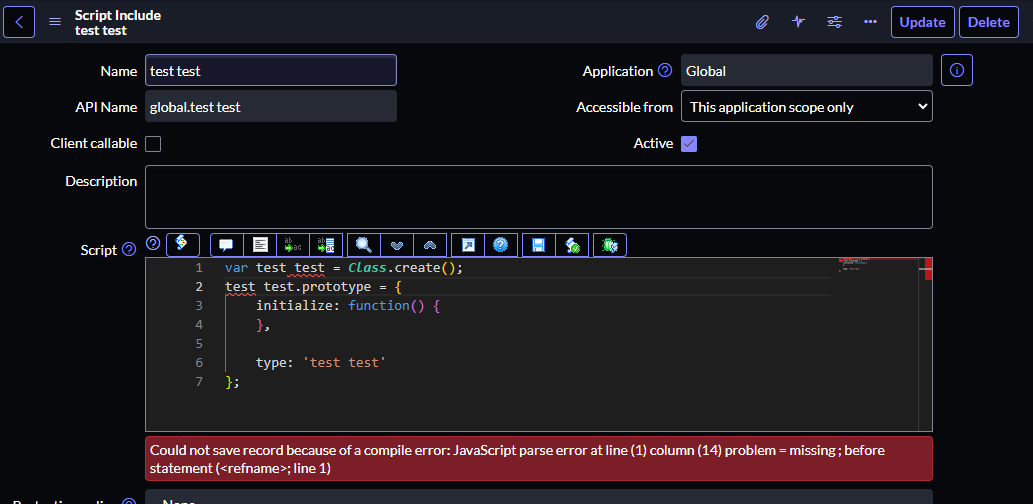 Add check for valid Script Include name · Issue #66 · ServiceNowDevProgram/example-instancescan ...