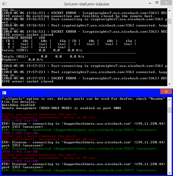 Disconnection issues · Issue #1182 · nicehash/NiceHashMiner · GitHub