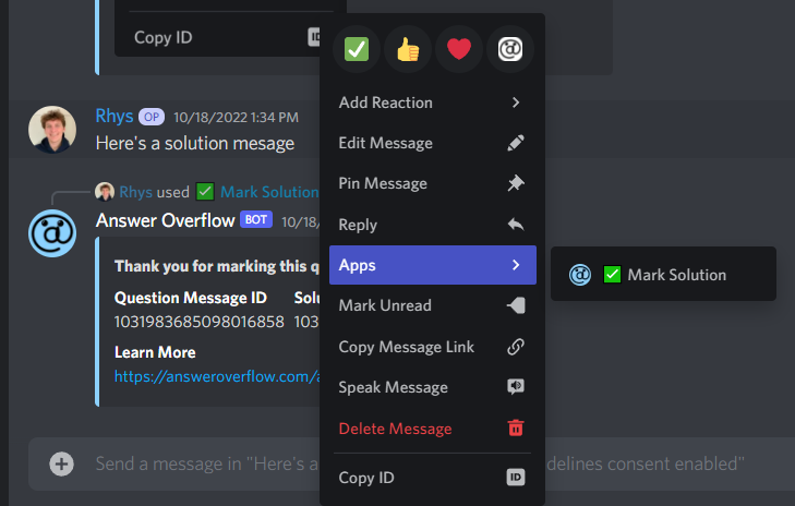 Mark Solution Application Command · Issue 8 · Answeroverflow Answeroverflow · Github