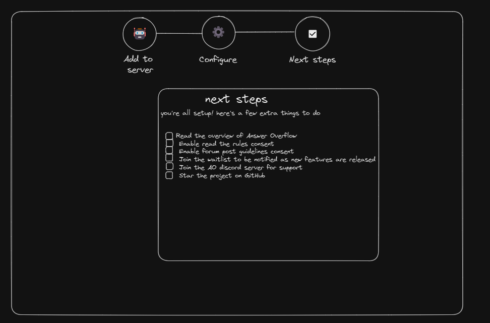 [web] Improve Onboarding Flow · Issue 315 · Answeroverflow Answeroverflow · Github