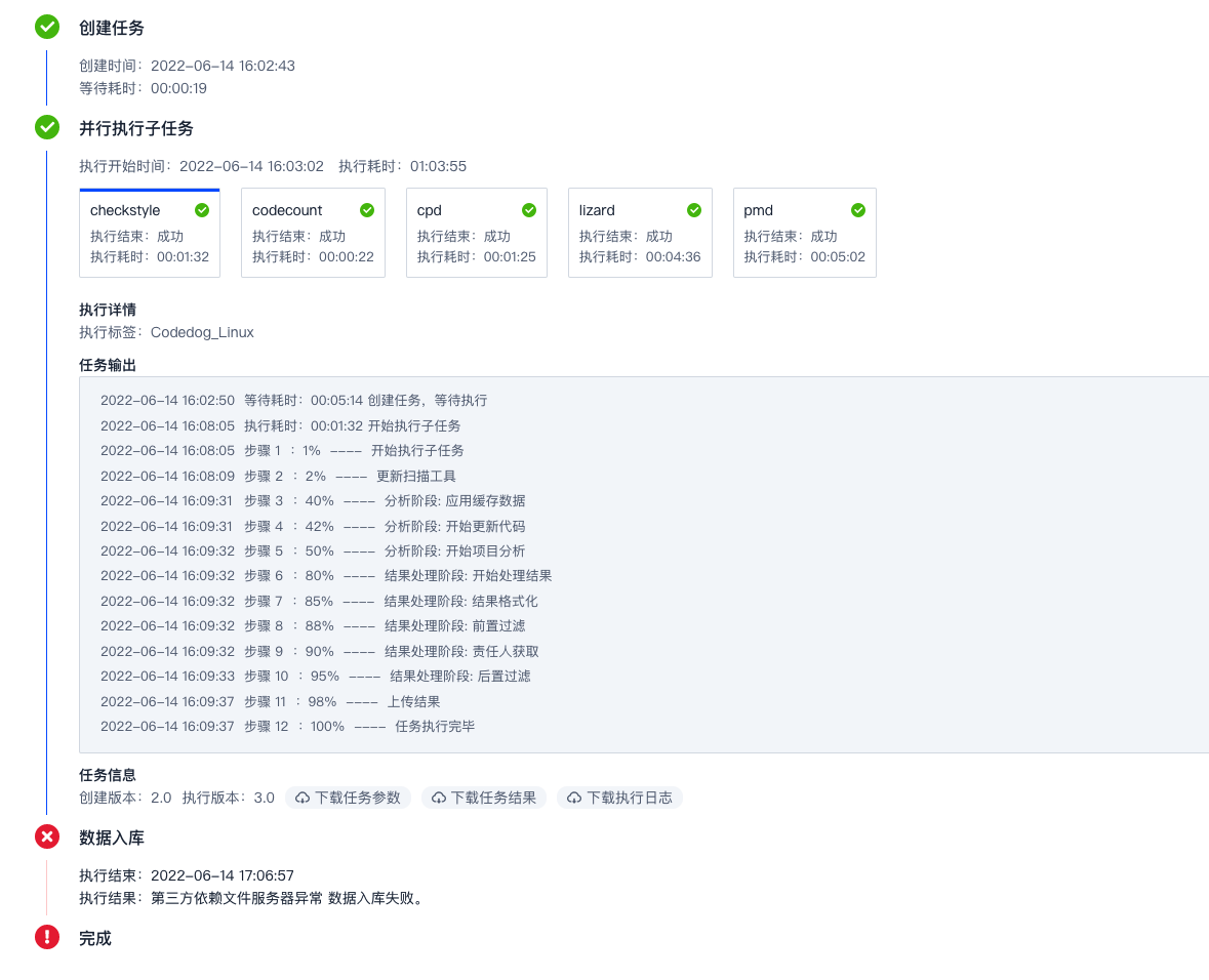 在线分析耗时一小时入库失败 · Issue 401 · Tencent Codeanalysis · Github
