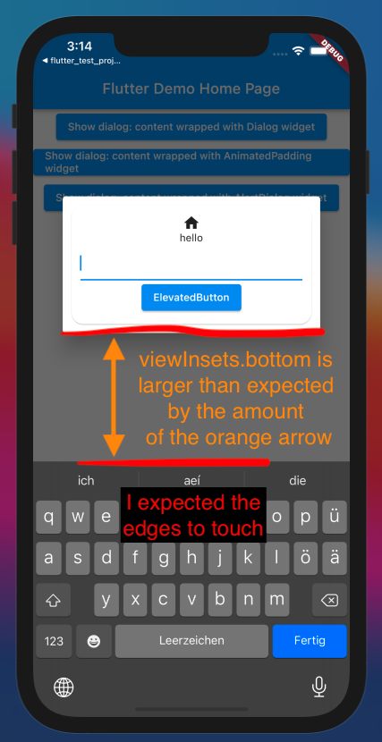 MediaQuery of context viewInsets Seems To Be Too Large Issue 91676 