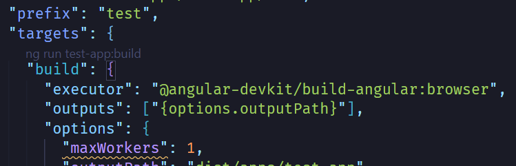 maxWorkers nor memoryLimit allowed by @angular-devkit/build-angular:browser executor. · Issue ...