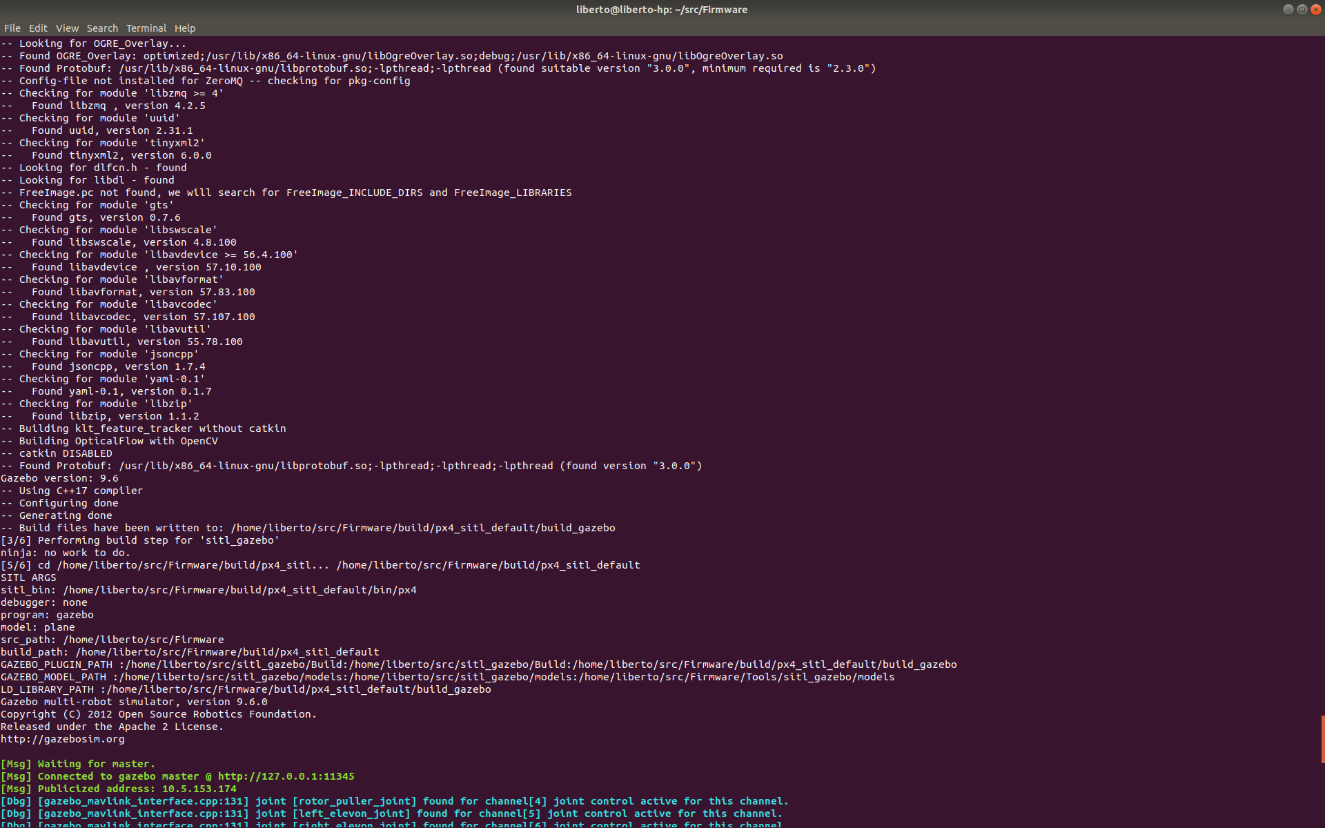 SITL, Model: plane, [Err] [gazebo_mavlink_interface.cpp:1166] Error opening serial device: open ...