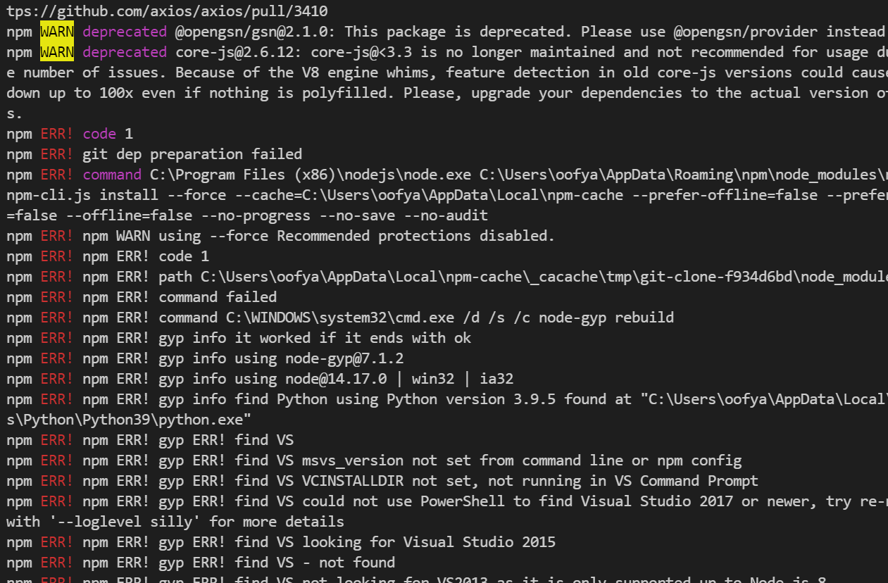 problem installing @opengsn/gsn@2.1.0 · Issue #650 · opengsn/gsn · GitHub