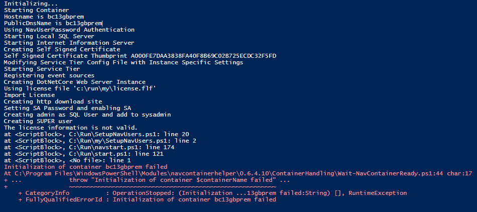 Fails to initialise ADMIN user on BC13 image · Issue #672 · microsoft/navcontainerhelper · GitHub