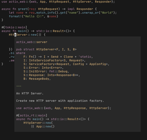 Hover gets cut off after 24 lines for command 'Show docs for item under ...