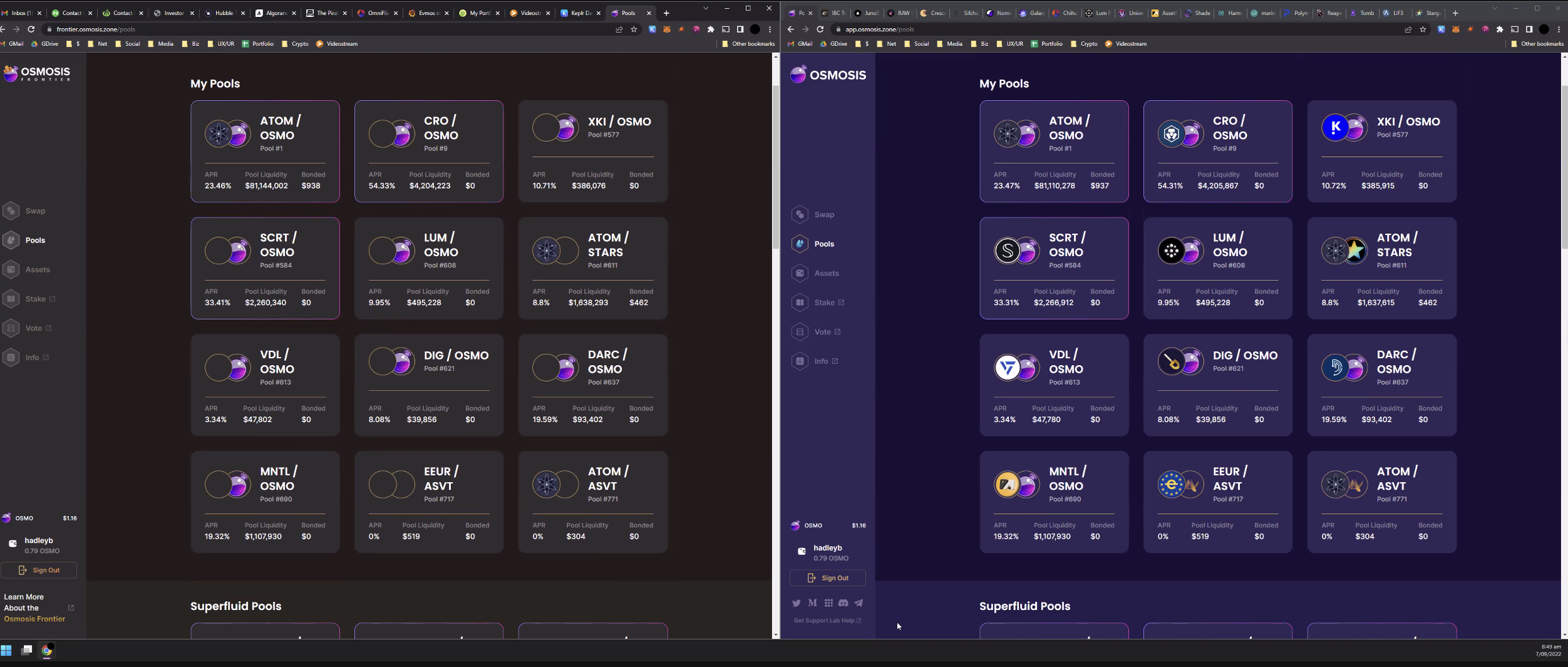 User reports $0 bonded cards in My Pools · Issue #790 · osmosis-labs/osmosis-frontend · GitHub