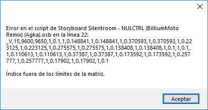 Index outside of matrix limits (Storyboarding - Shorthand notation ...