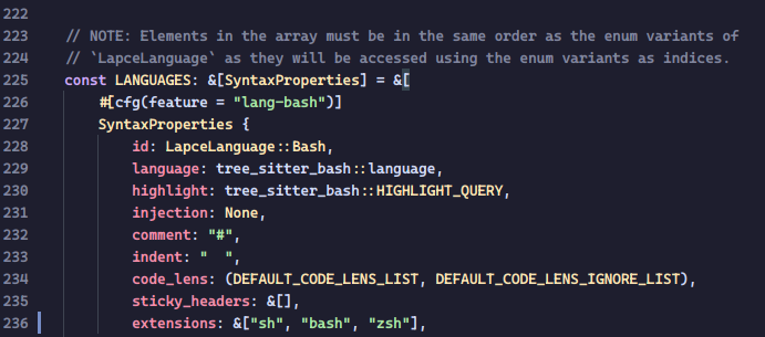 Lapce doens't recognite *.zsh files as Bash LapceLanguage (no automatic syntax highting) · Issue ...