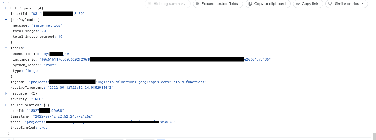 Cannot send JSON payload with logging label when executed in Cloud Function environment · Issue ...