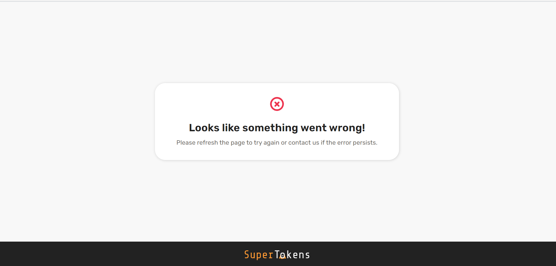 Looks Like Something Went Wrong · Issue 593 · Supertokenssupertokens Core · Github