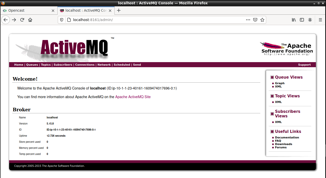 Opencast is not finding ActiveMQ which is running · Issue #2184 · opencast/opencast · GitHub