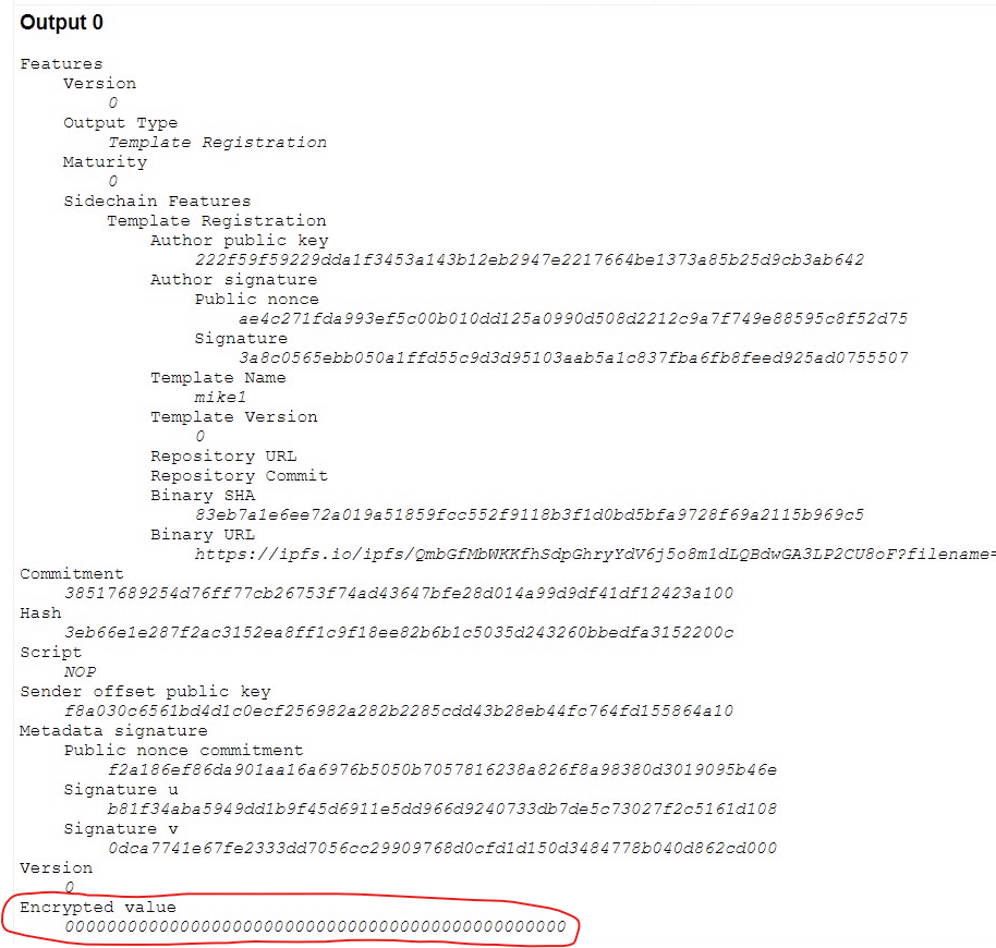 Fix block explorer front end displays zero encrypted value · Issue #145 · tari-project/block ...
