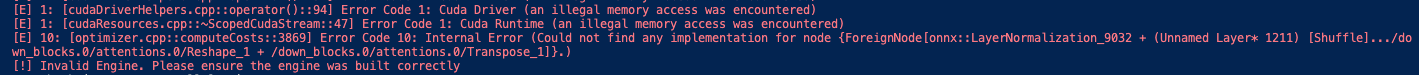 buid failure of TensorRT 8.6.1 when running sd on GPU A800 · Issue #3218 · NVIDIA/TensorRT · GitHub