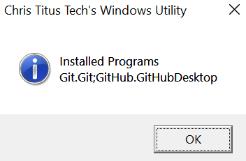 Tool installs Git instead of selected program(s) · Issue #401 · ChrisTitusTech/winutil · GitHub