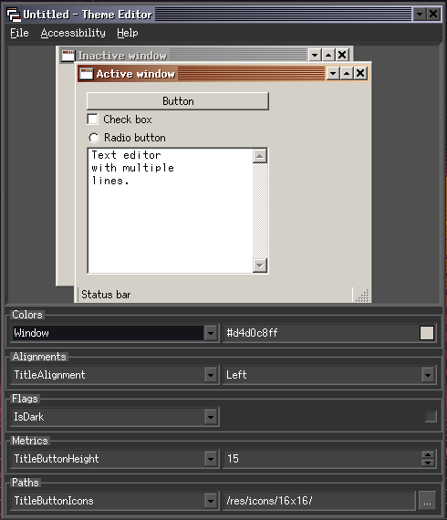 Theme Editor : Does not update Active window/Inactive window form after ...