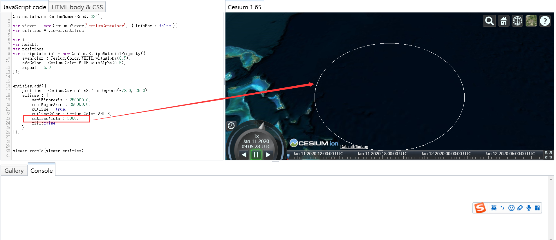 the outlineWidth of ellipse can't work · Issue #8523 · CesiumGS/cesium ...