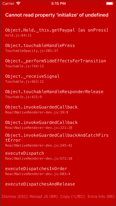 Cannot read property 'initialize' of undefined ??? · Issue #14 · taessina/react-native-paypal ...