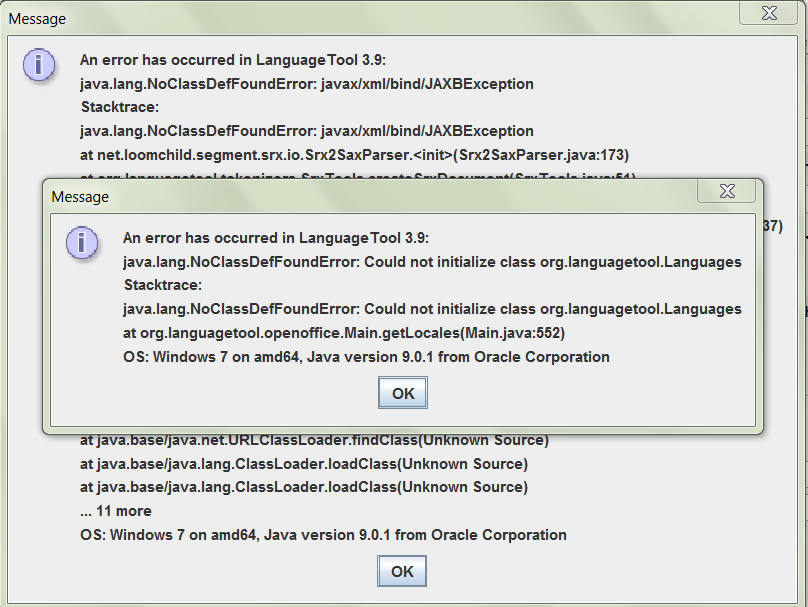 [LibreOffice + Java 9] LanguageTool doesn't work · Issue #830 ...