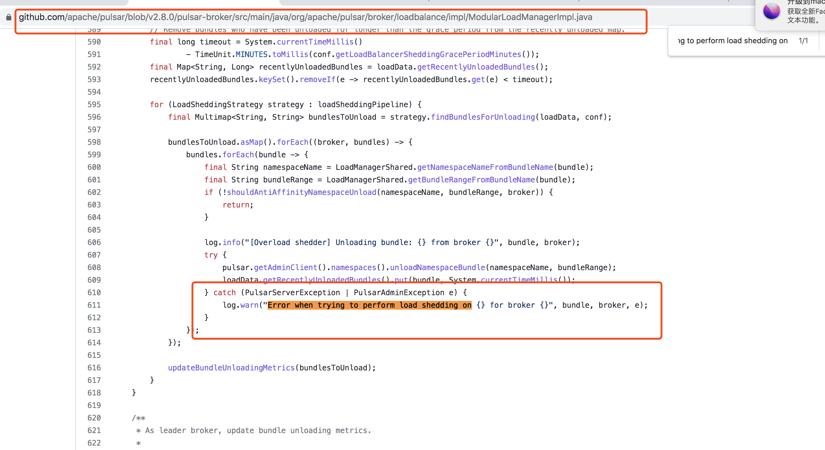 Namespace bundle xxx is being unloaded because of bundle unload failed somehow and topic backlog ...