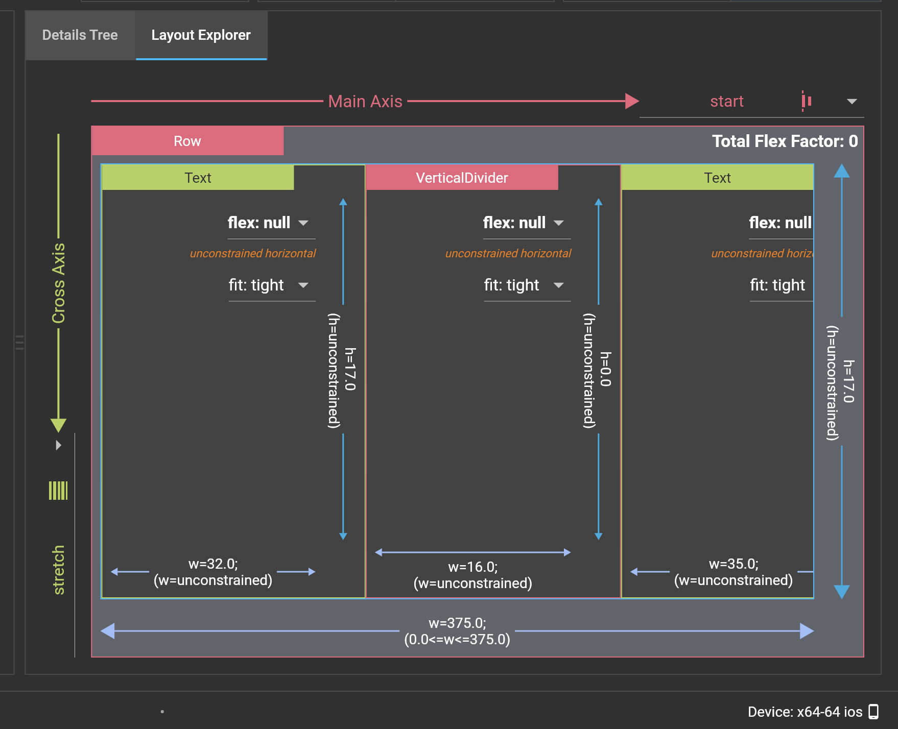 Layout Explorer not displaying accurate height of Widget in visualizer · Issue #2175 · flutter ...