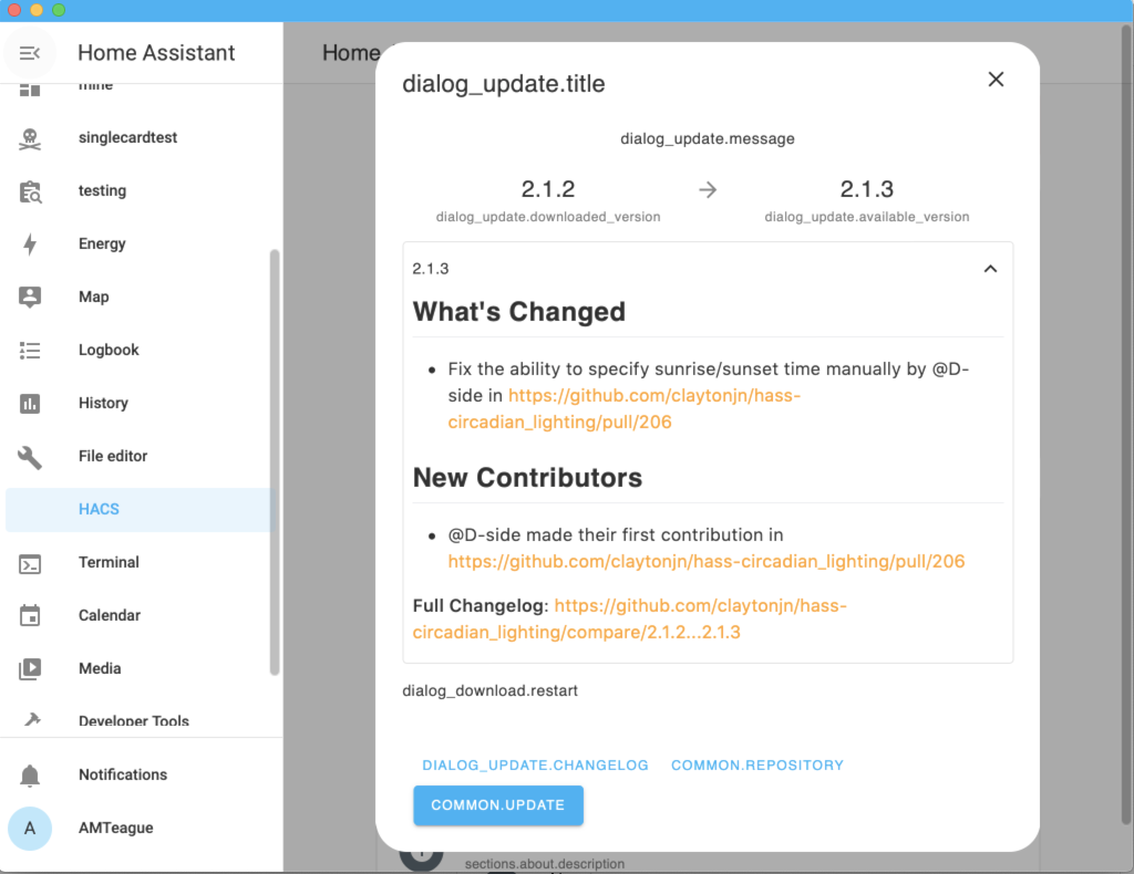 Mac OS Companion app HACS odd labels · Issue #2857 · hacs/integration · GitHub