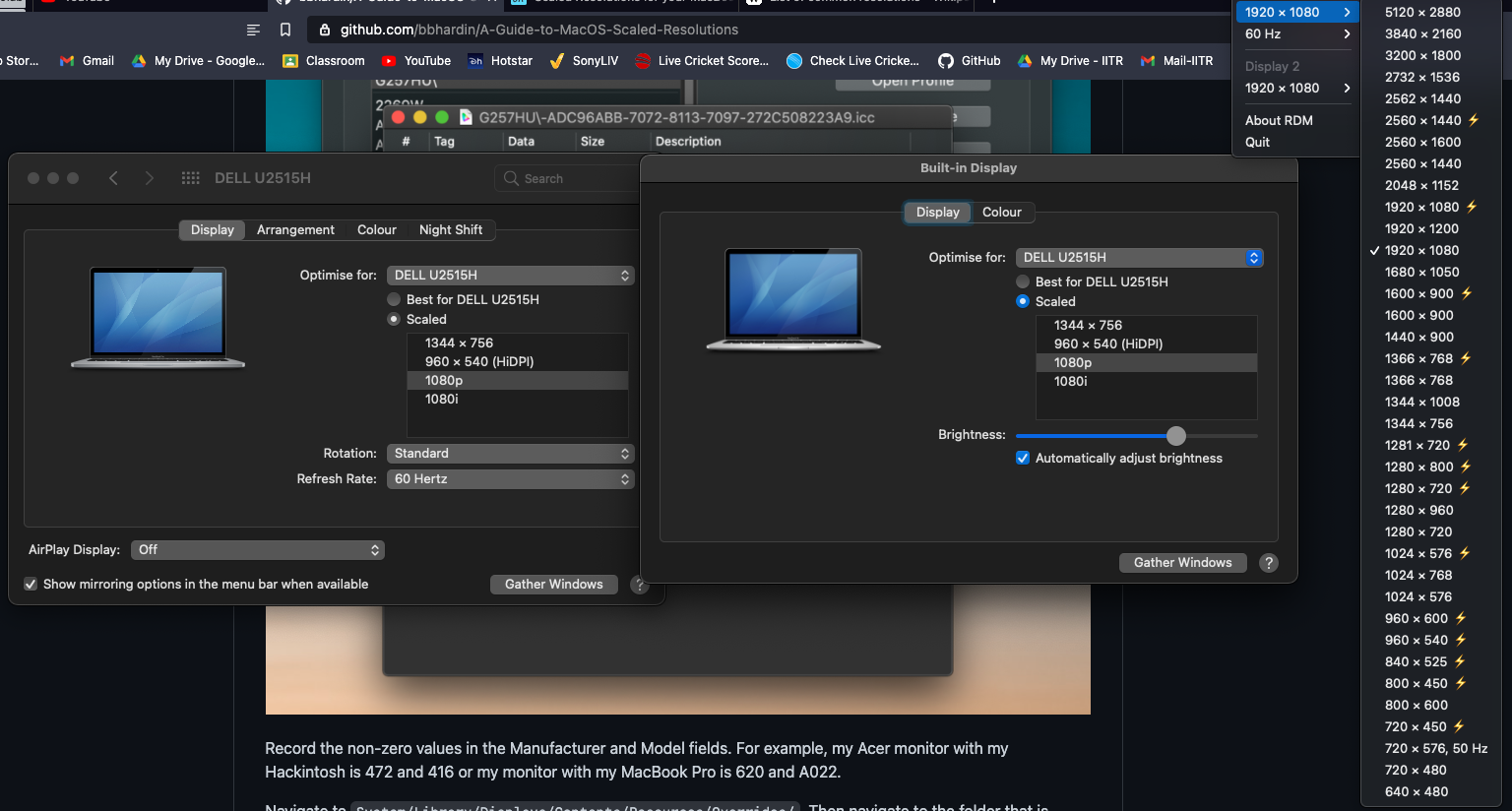 RDM shows bolt emoji but System Preferences doesn't show HiDPi · Issue #1 · bbhardin/A-Guide-to ...
