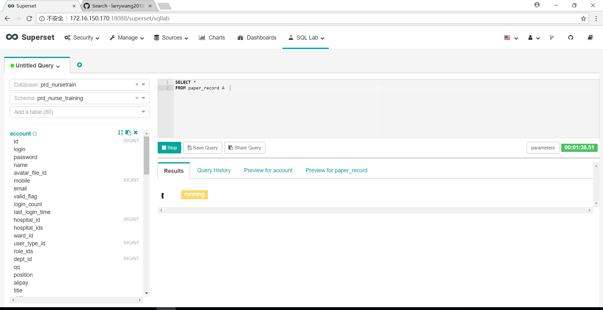 sqllab executed sql without response. · Issue #4983 · apache/superset · GitHub