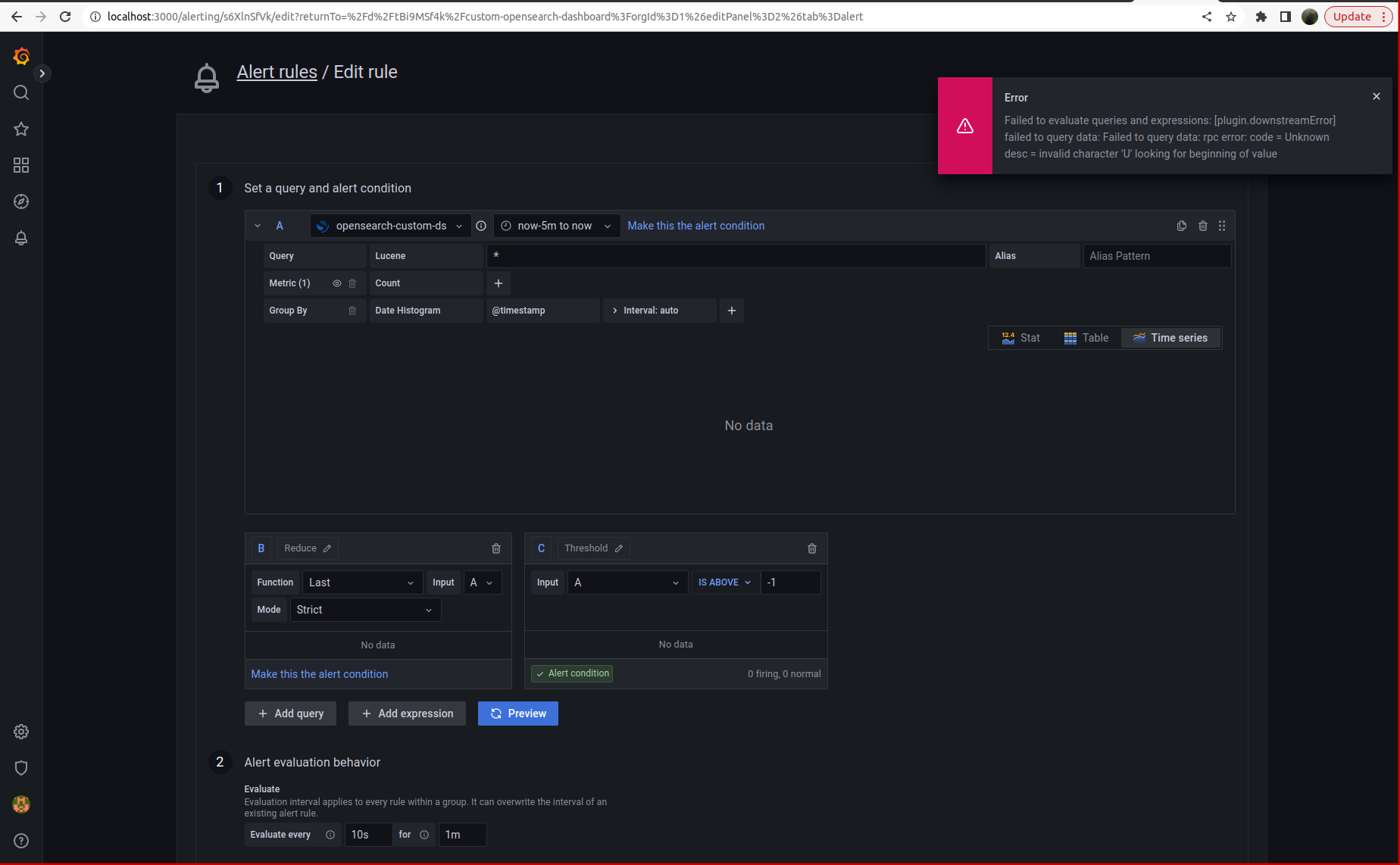 Alert Fails On Dashboard Using Opensearch Datasource With Tls Client Auth Enabled · Issue 111 9967