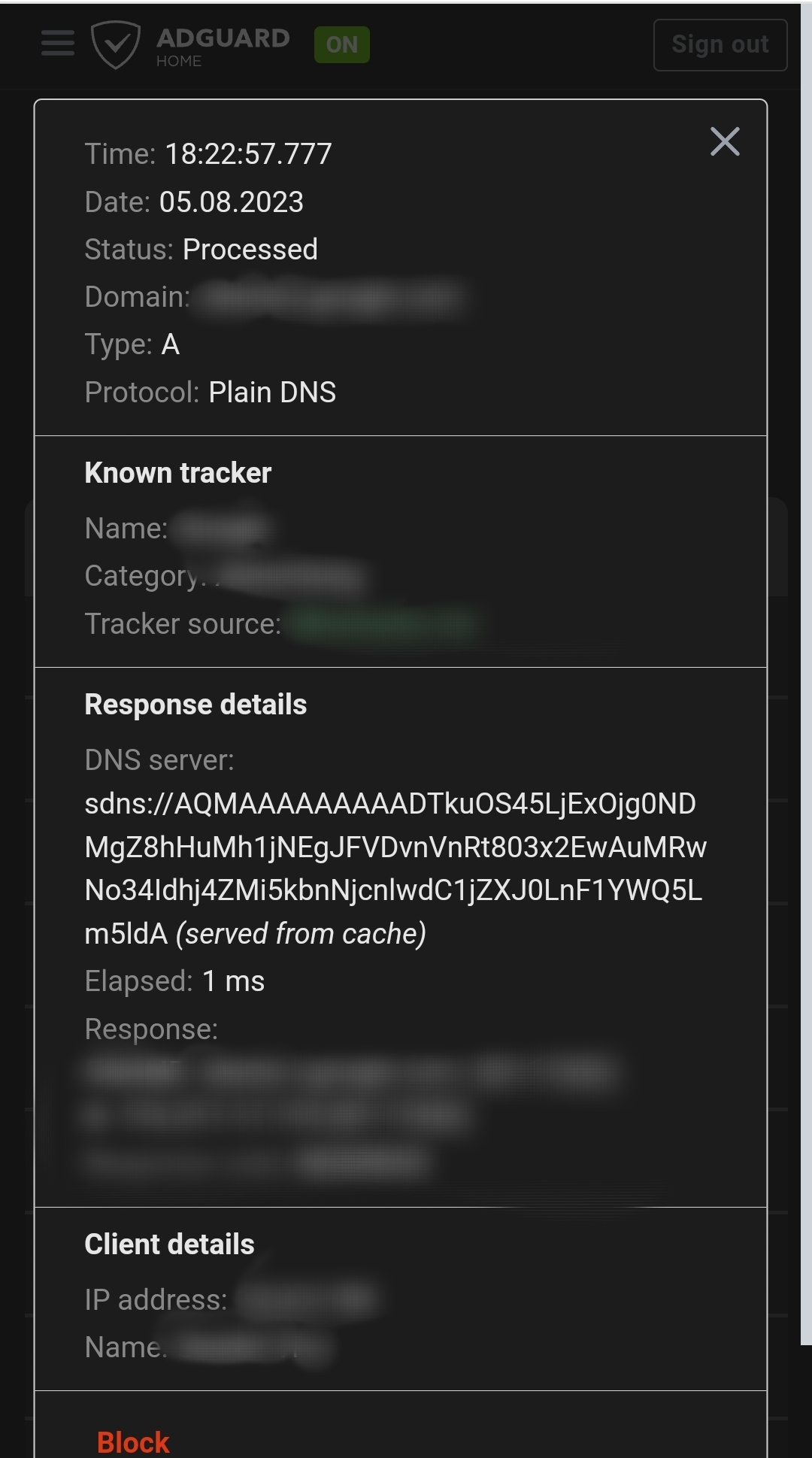 ECS info on Request/Response details page · Issue #6079 · AdguardTeam/AdGuardHome · GitHub