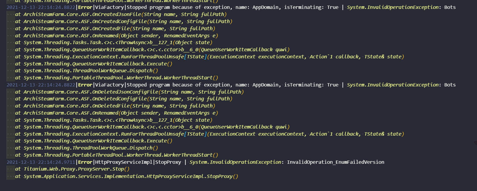 🐛[BUG] 修改ASF.json导致Steam++闪退 · Issue #793 · BeyondDimension/SteamTools · GitHub
