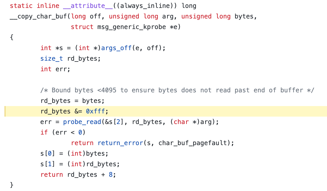 char_buf args probabilistically empty or useless · Issue #562 · cilium/tetragon · GitHub