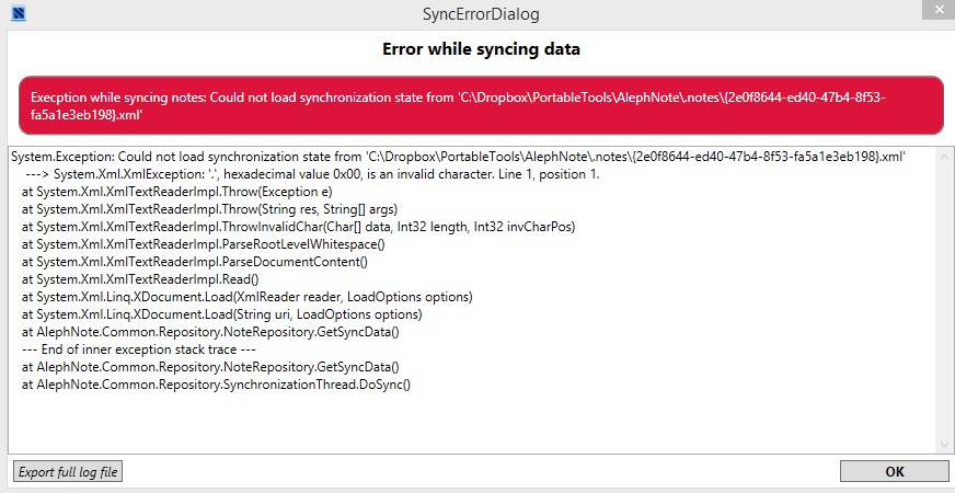 Error With Syncfile · Issue 97 · Mikescheralephnote · Github 