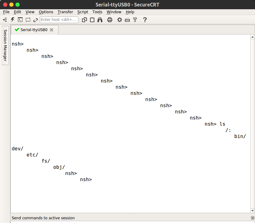 [Bug] NSH sending nsh> \0x1b[K every line · Issue #6913 · ArduPilot/ardupilot · GitHub