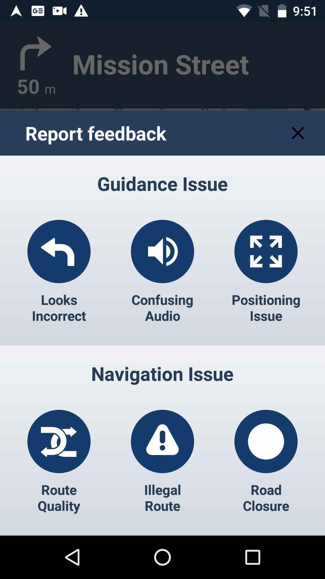 The Feedback "Road Closure" icon shows weird on particular device · Issue #3454 · mapbox/mapbox ...